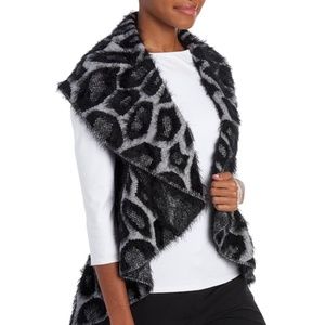 Sioni | Jackets & Coats | Sioni Very Soft Long Animal Print Vest Sm Lxl ...